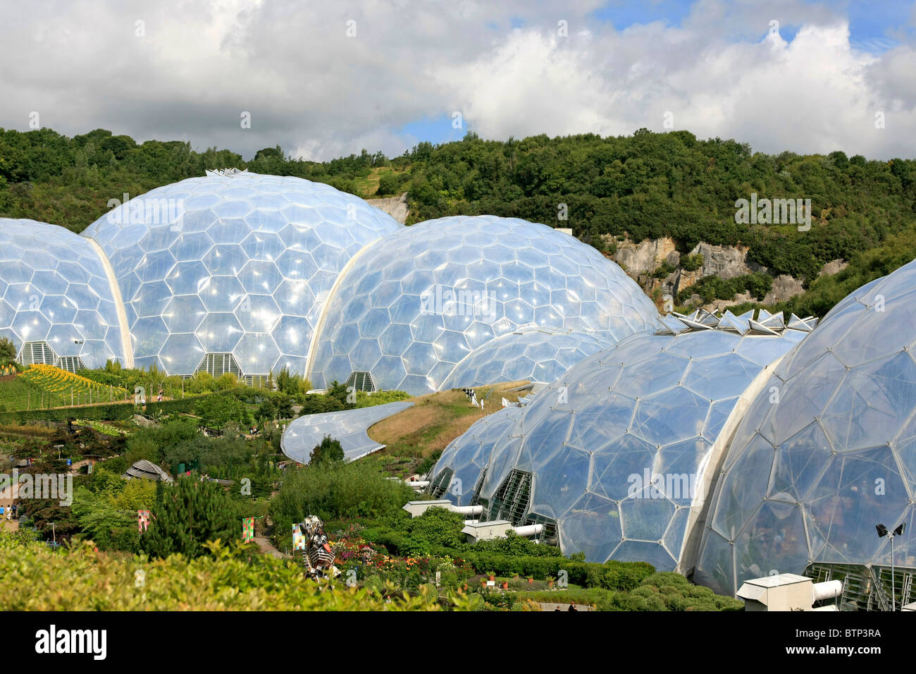 The indoor Biome domes of the Eden Project at St. Austell Cornwall ...