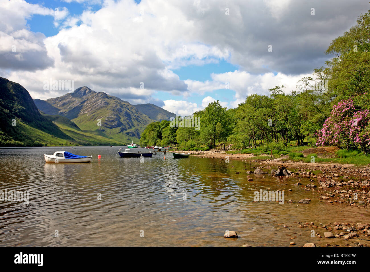 UK Scotland Highland Inverness-shire Loch Shiel at Glenfinan Stock ...