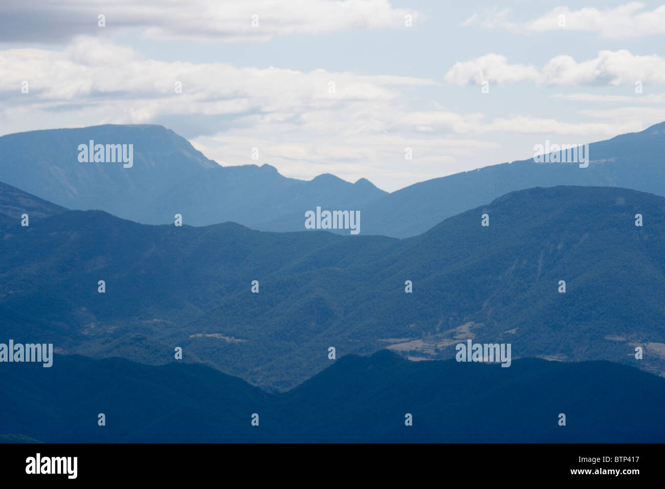 Spain, Catalan Pyrenees, Pass del Canto, Mountain Ranges Stock Photo ...