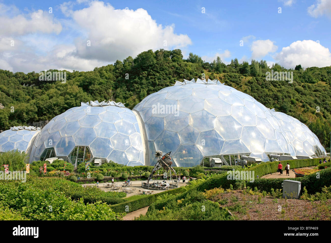 The indoor Biome domes of the Eden Project at St. Austell Cornwall ...