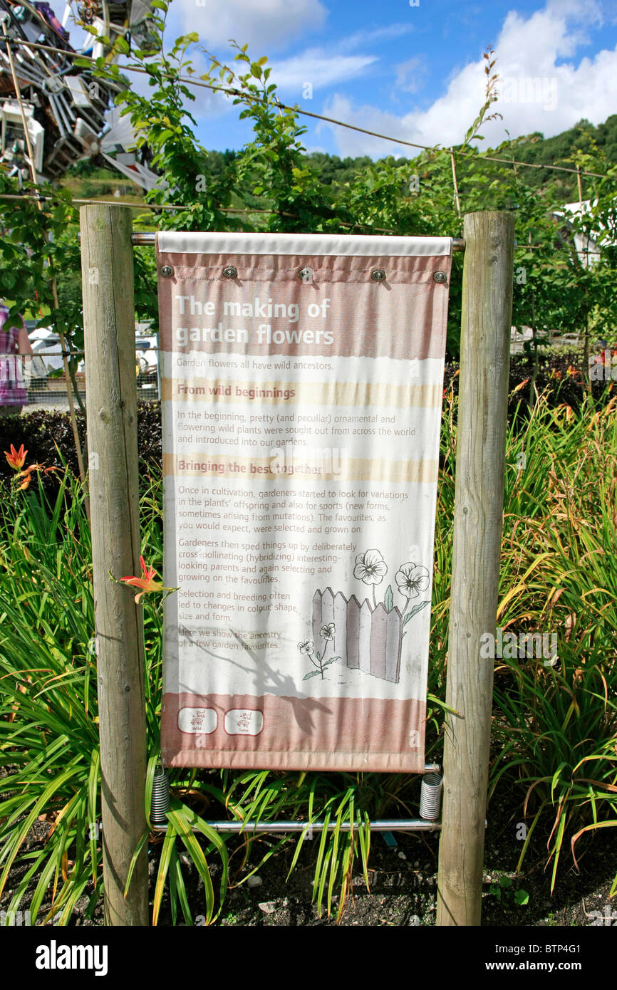 Information and education panels at the Eden Project Cornwall Stock ...