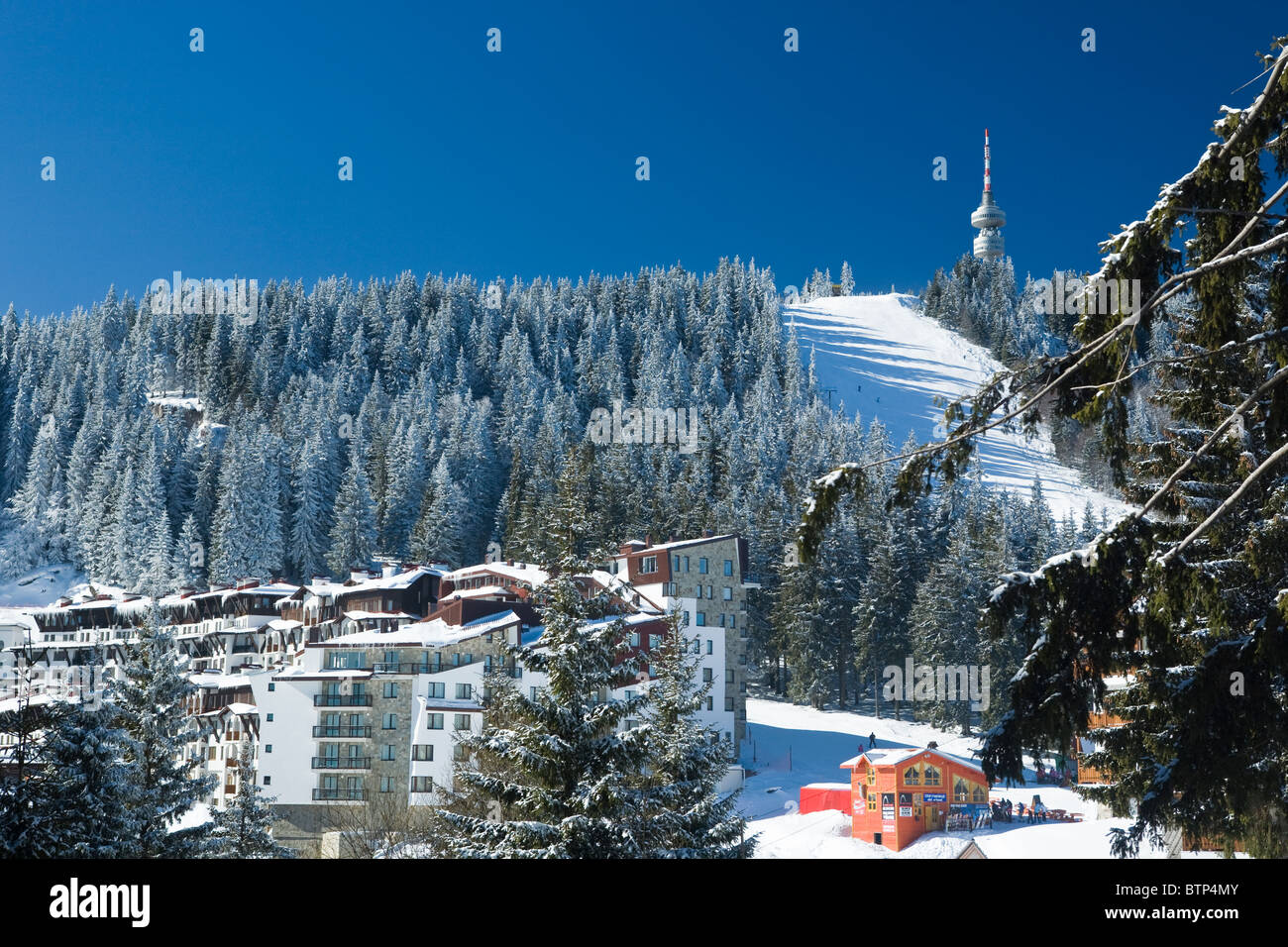 Pamporovo, well known ski resort, modern traditional architecture well ...