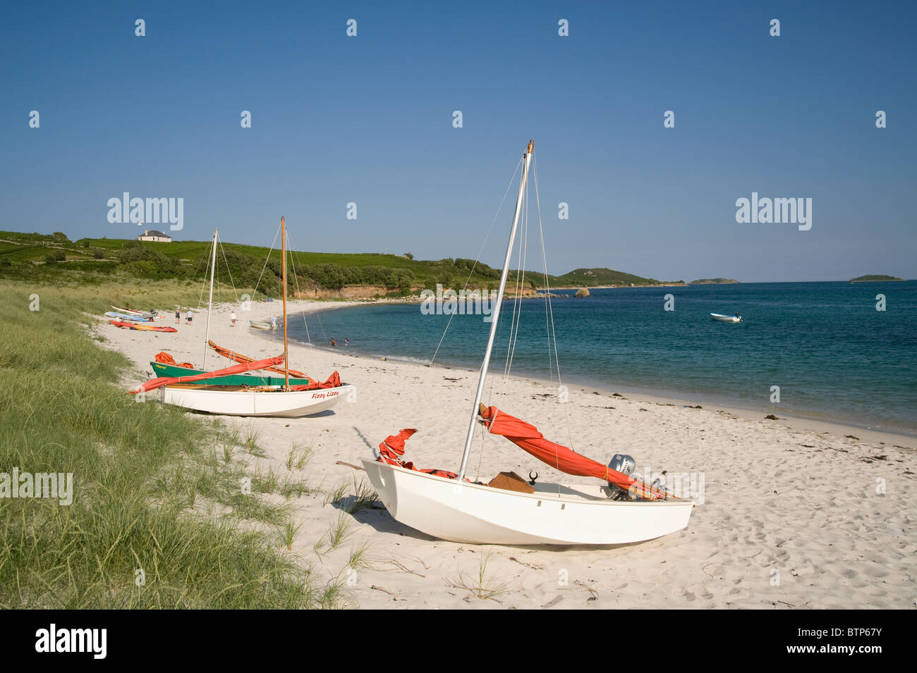 Higher Town bay beach on St. Martin's, Isles of Scilly, UK Stock Photo ...
