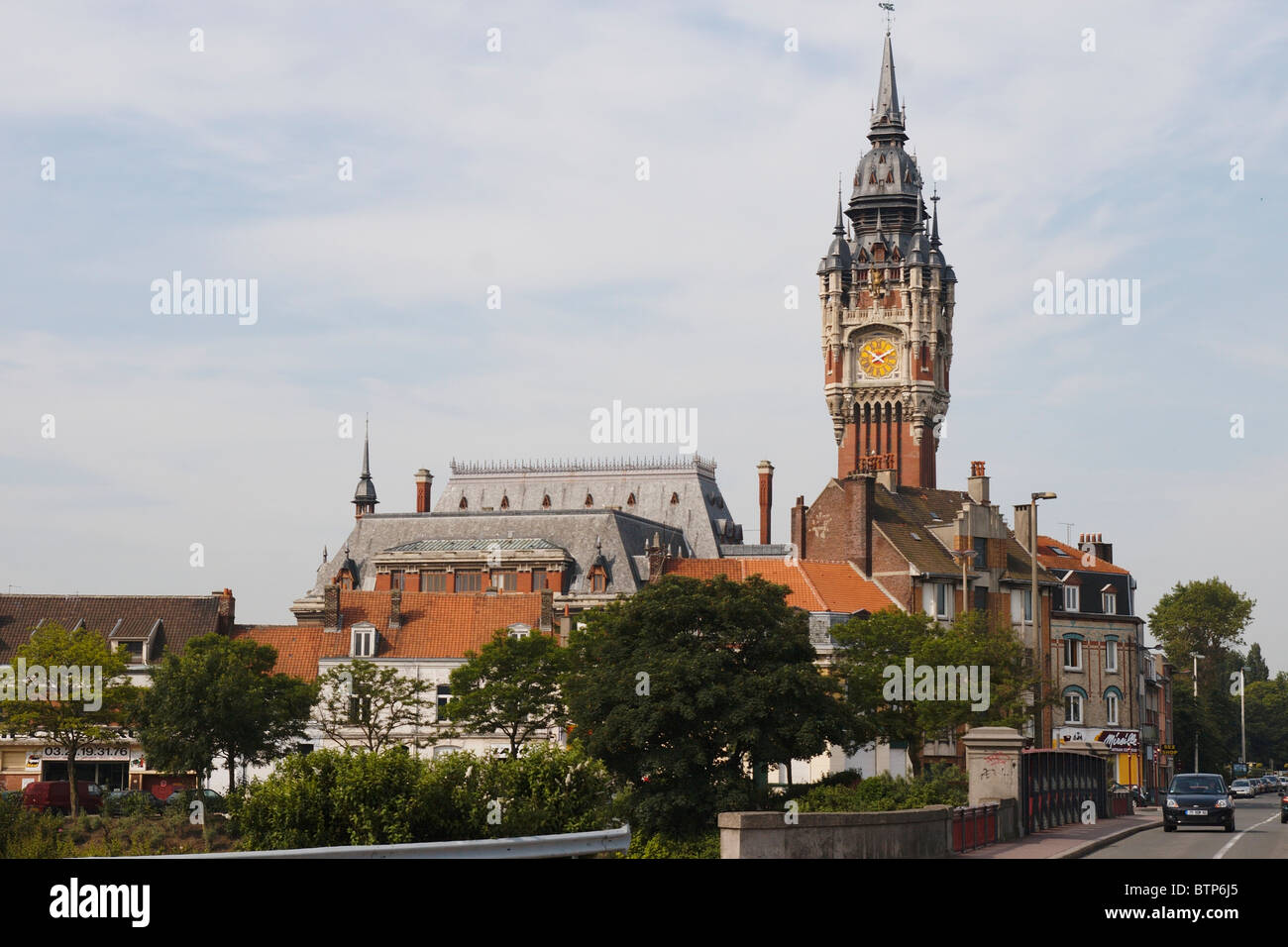 Clock tower town hall calais hi-res stock photography and images - Alamy