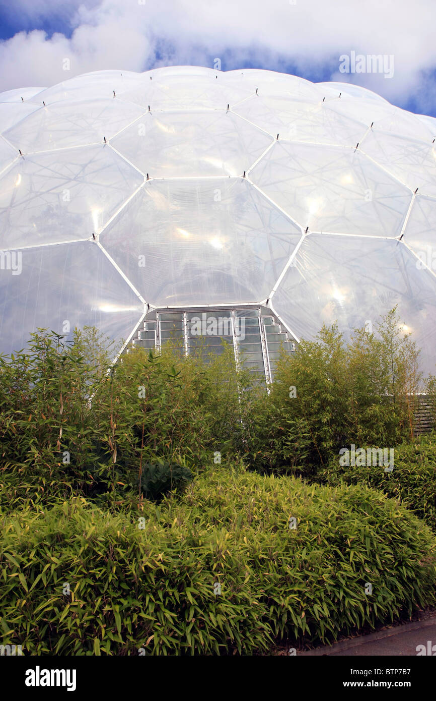The hexagonal plastic panels that make up an indoor Biome at the Eden ...