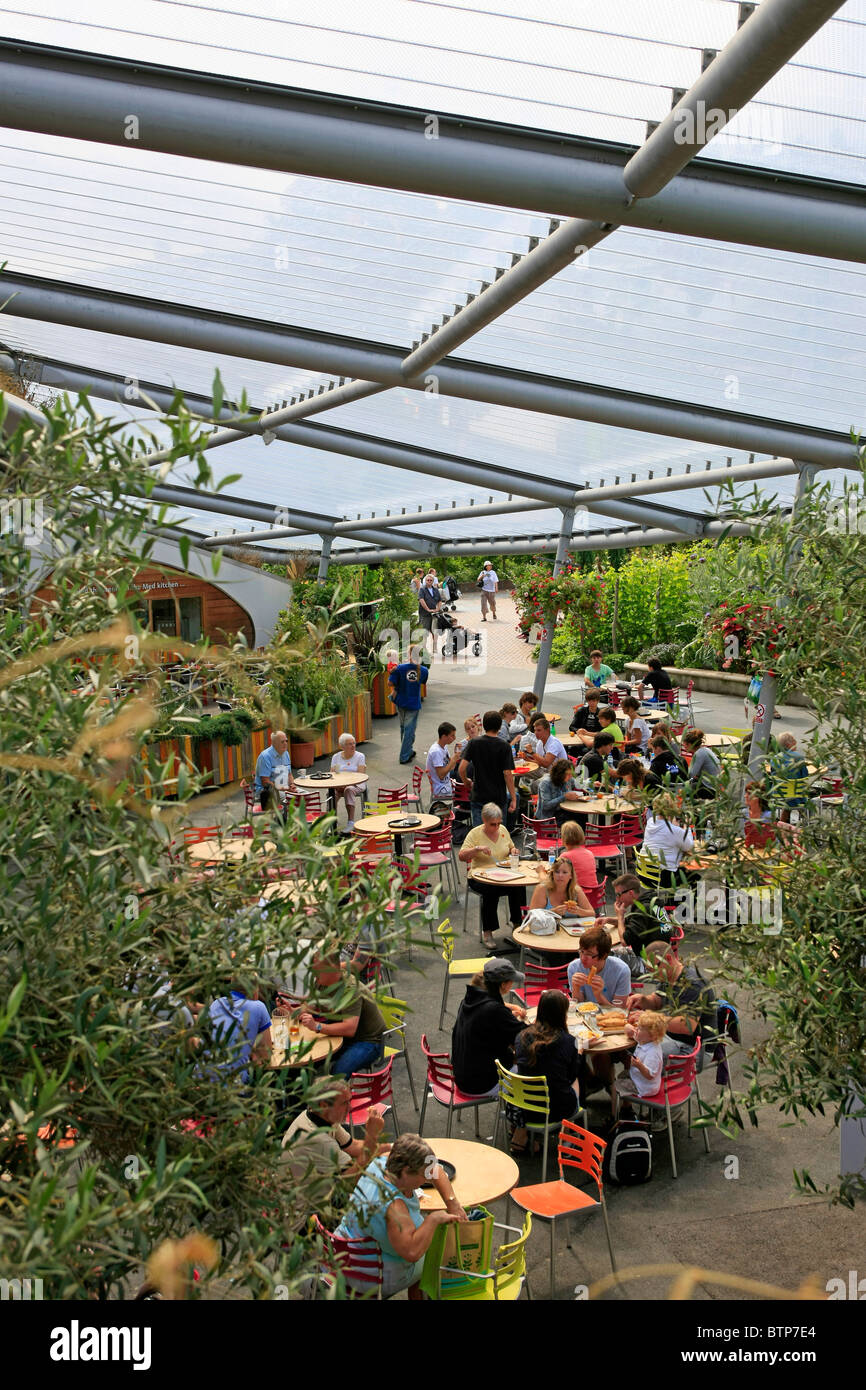 The indoor restaurant at the Eden Project Cornwall Stock Photo - Alamy