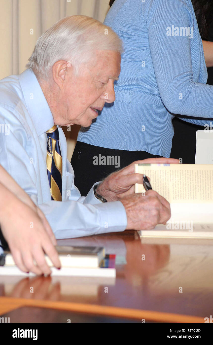 Jimmy Carter Book Signing for We Can Have Peace in the Holy Land Stock ...