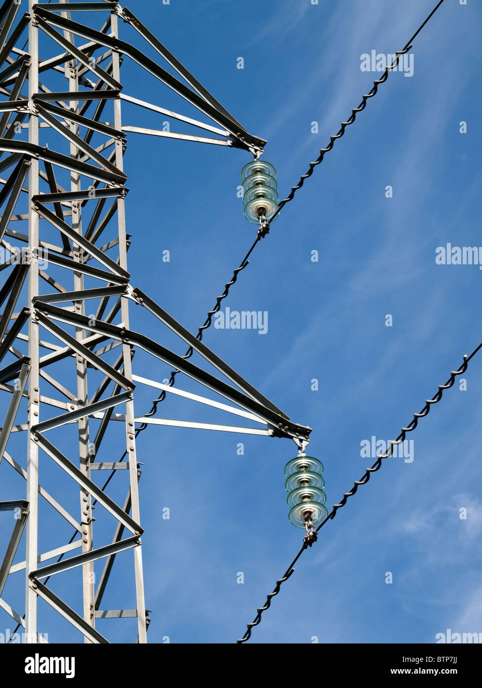 Power lines, electric wires, tower Stock Photo - Alamy