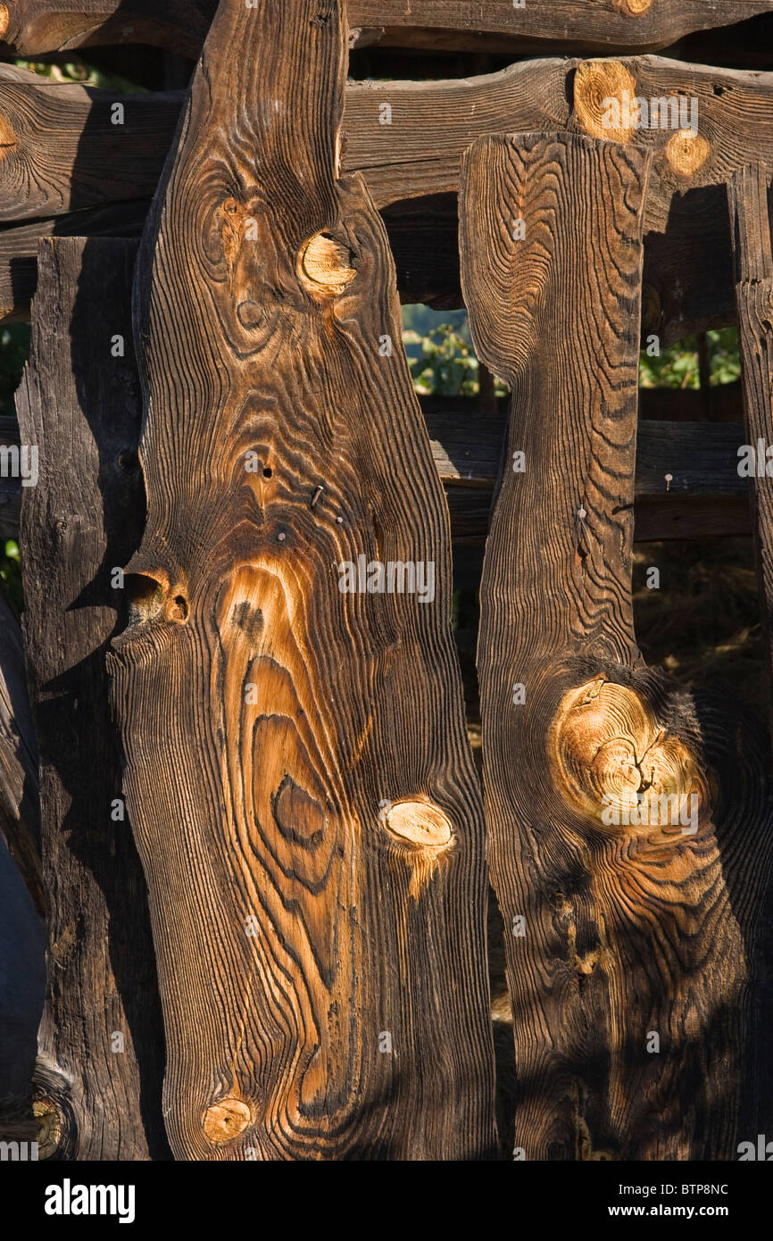 Detail of wooden barn at Dolen village, known with national landmark ...