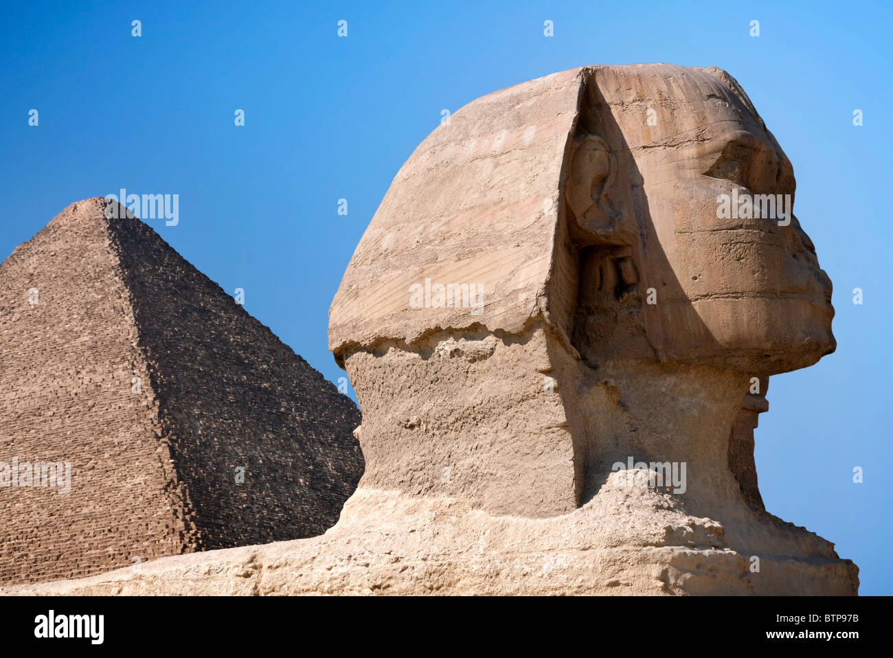 Sphinx and Pyramid Stock Photo - Alamy