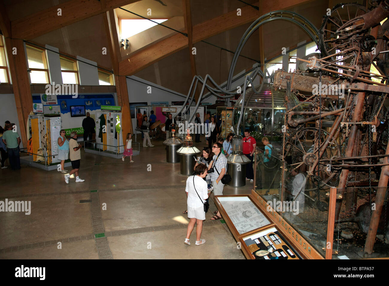 Displays on view inside the Core building at the Eden Project Cornwall ...