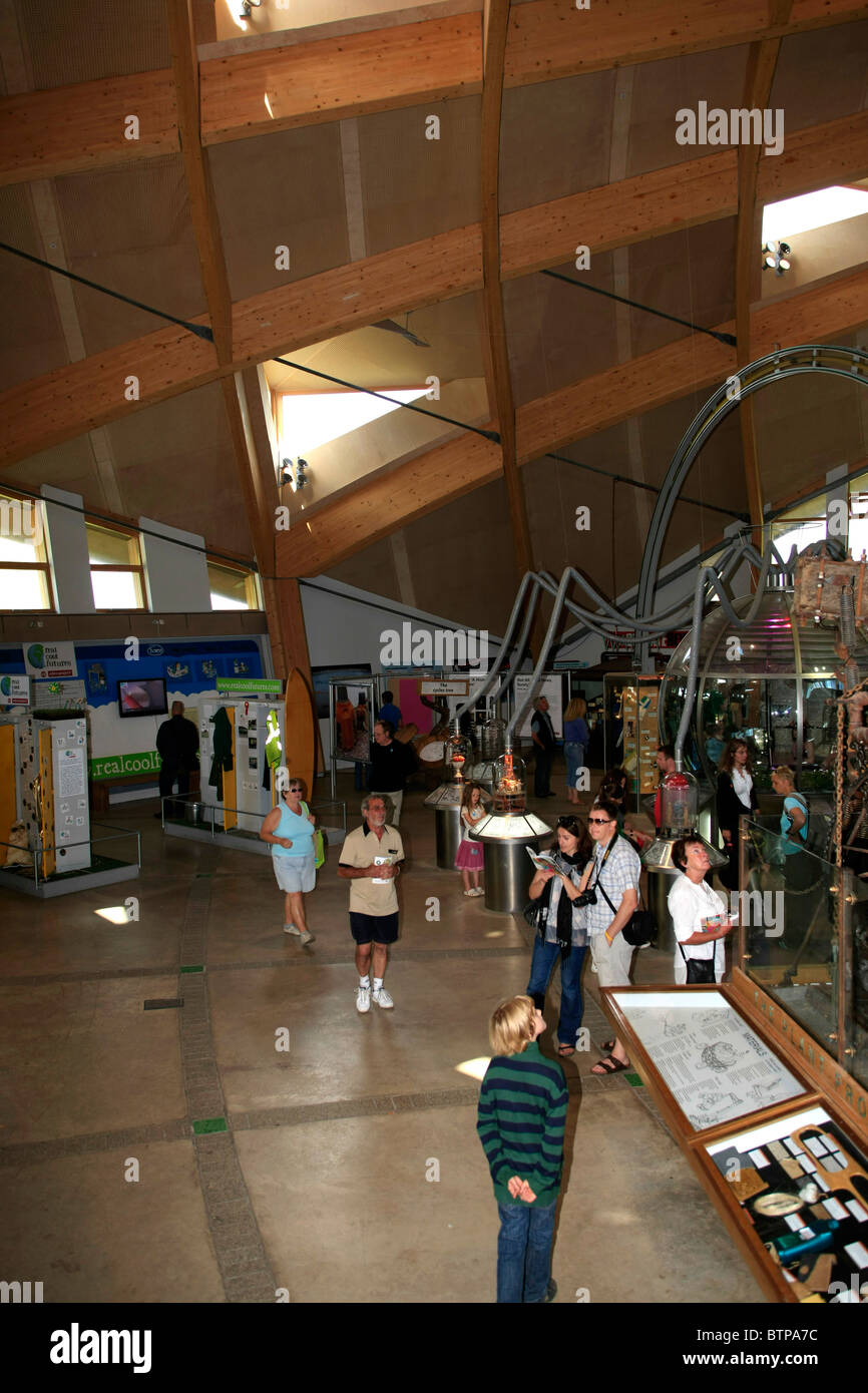 Displays on view inside the Core building at the Eden Project Cornwall ...