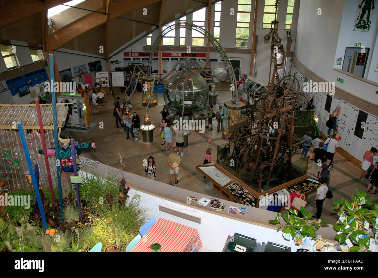 Displays on view inside the Core building at the Eden Project Cornwall ...