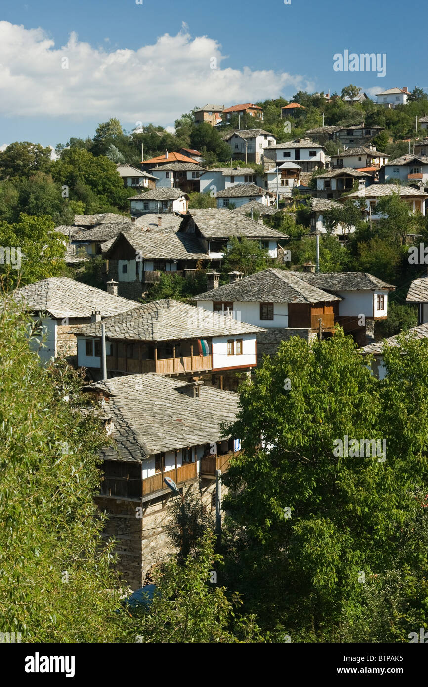 Main view of Dolen village, known with national landmark architecture ...