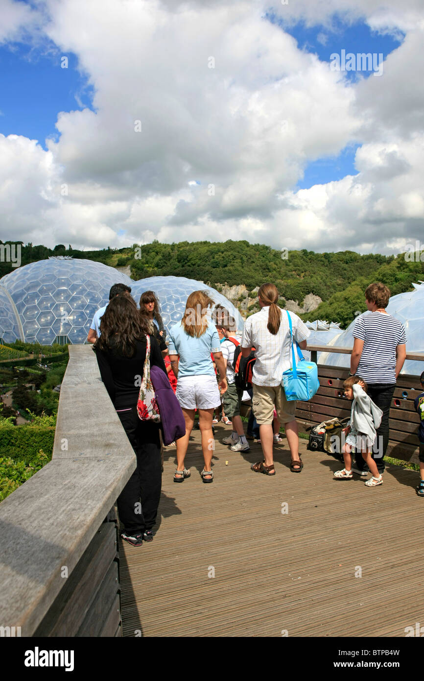 The viewing platform looking down into the disused Quarry now the Eden ...