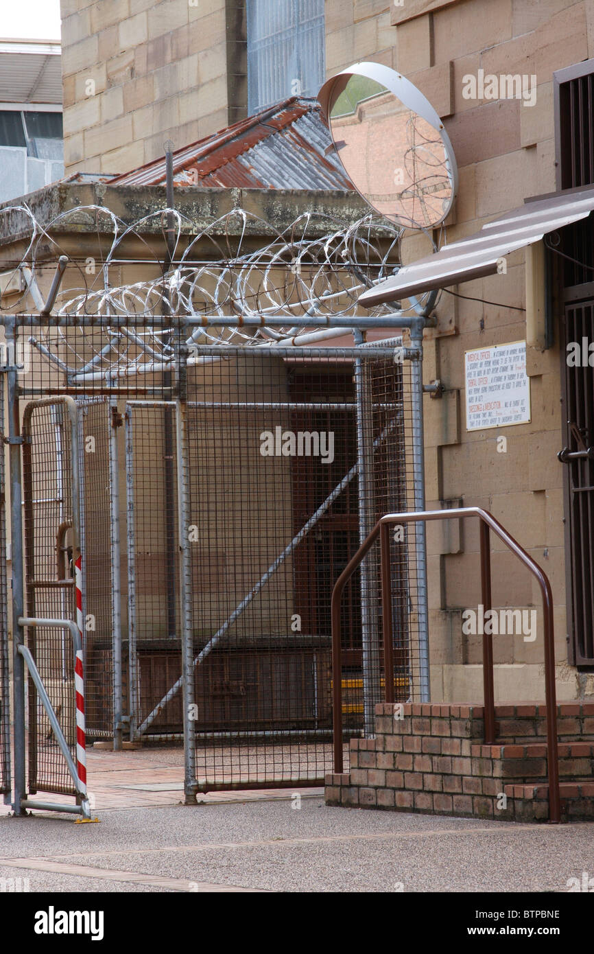 Prison gate with barbed wire hi-res stock photography and images - Alamy
