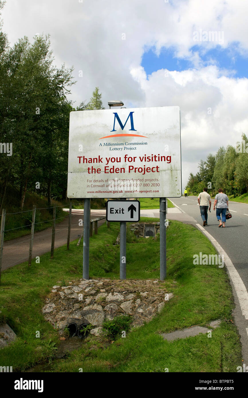 "Thanks For Visiting the Eden Project" sign Stock Photo - Alamy