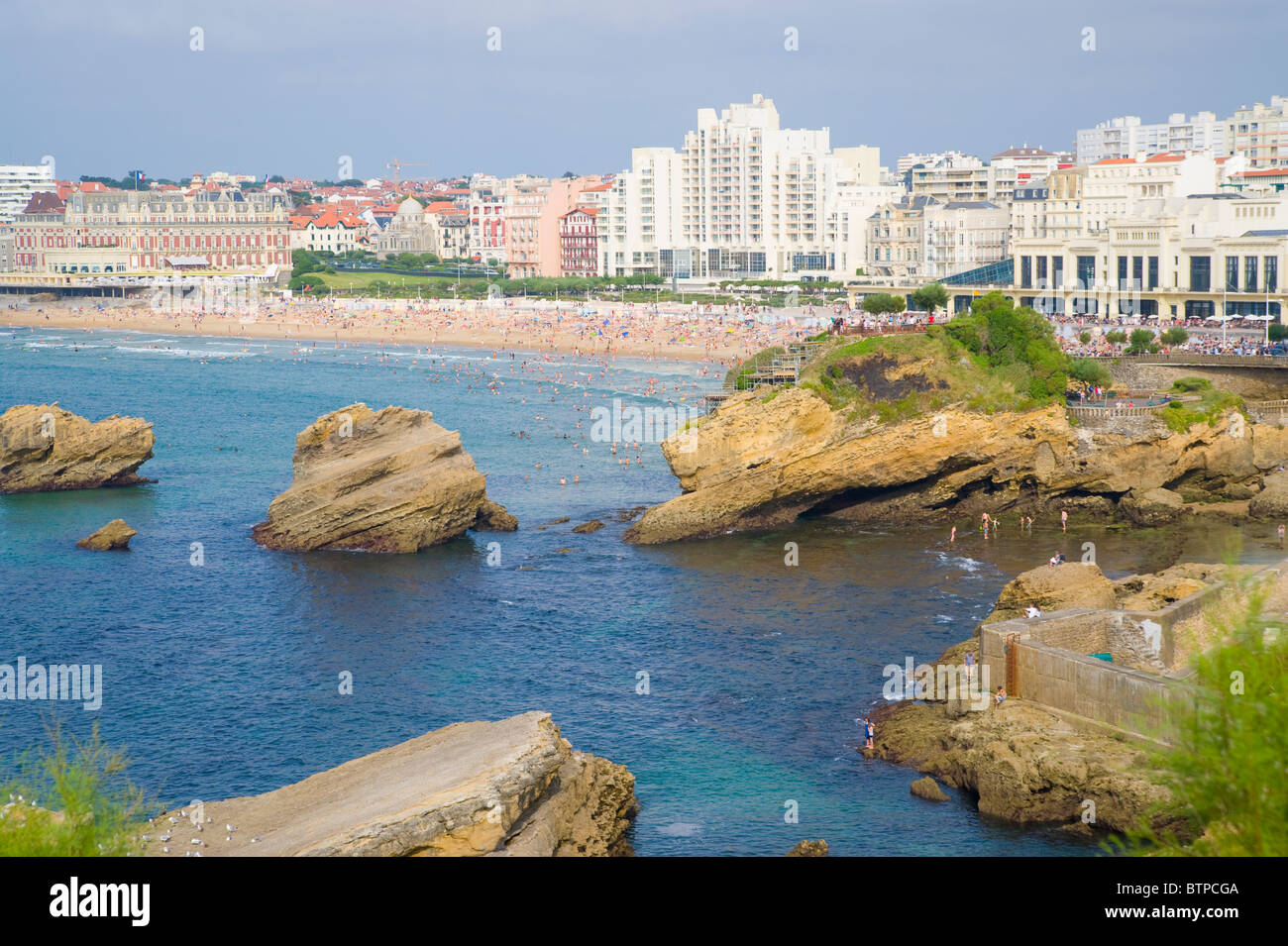 Grande Plage, Beach, Biarritz, Aquitaine, France Stock Photo - Alamy
