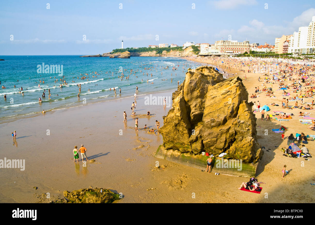 Grande Plage, Beach Biarritz, Aquitaine, France Stock Photo - Alamy