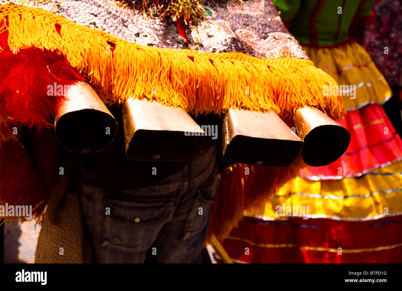 Parade of Brazilian Culture called "Caboclo de Lança" in the city of ...