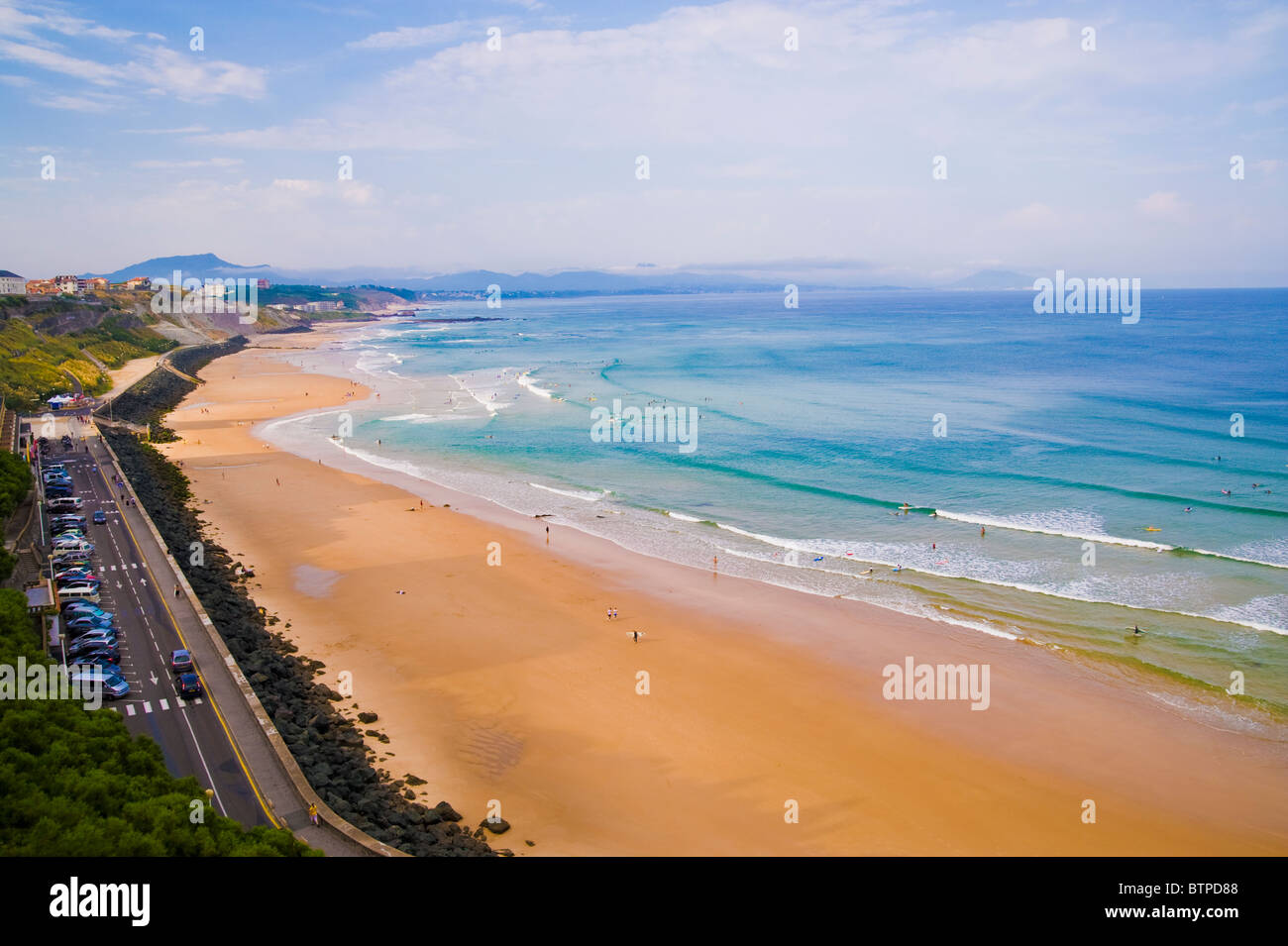 Plage de la Cote des basques, Biarritz, Aquitaine, France Stock Photo ...