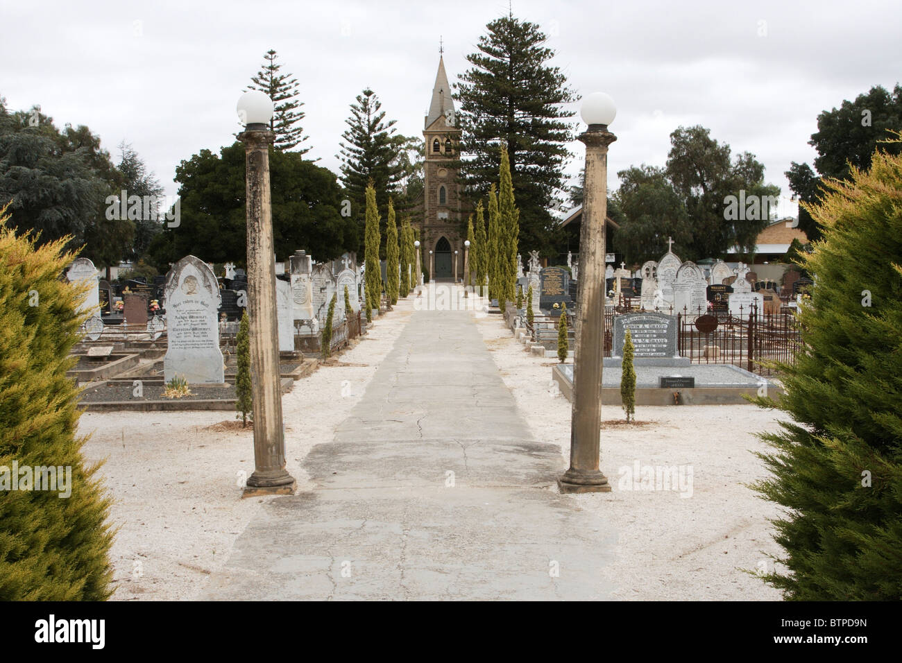 Australia, South Australia, Barossa Valley, Tanunda, Church and ...