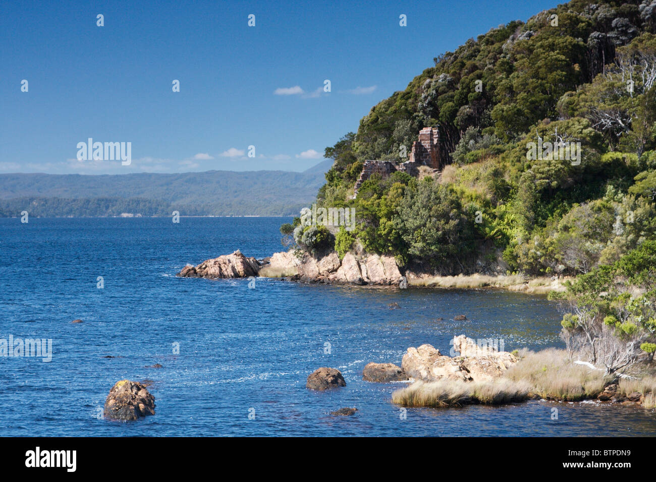Australia, Tasmania, West Coast, View of Sarah Island Stock Photo - Alamy