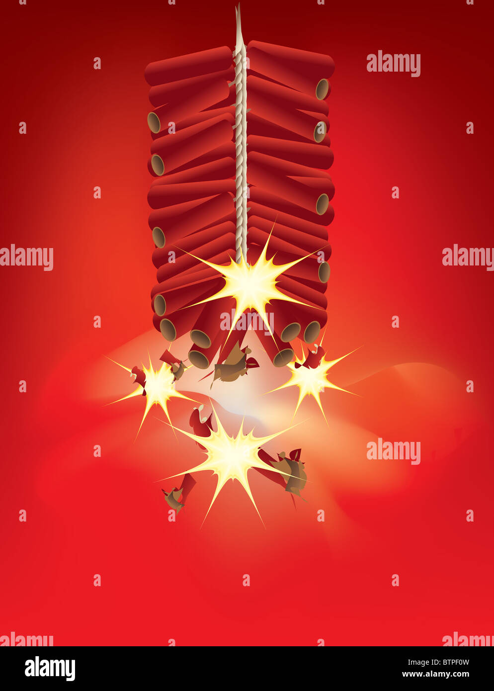 Red fire cracker hanging hi-res stock photography and images - Alamy