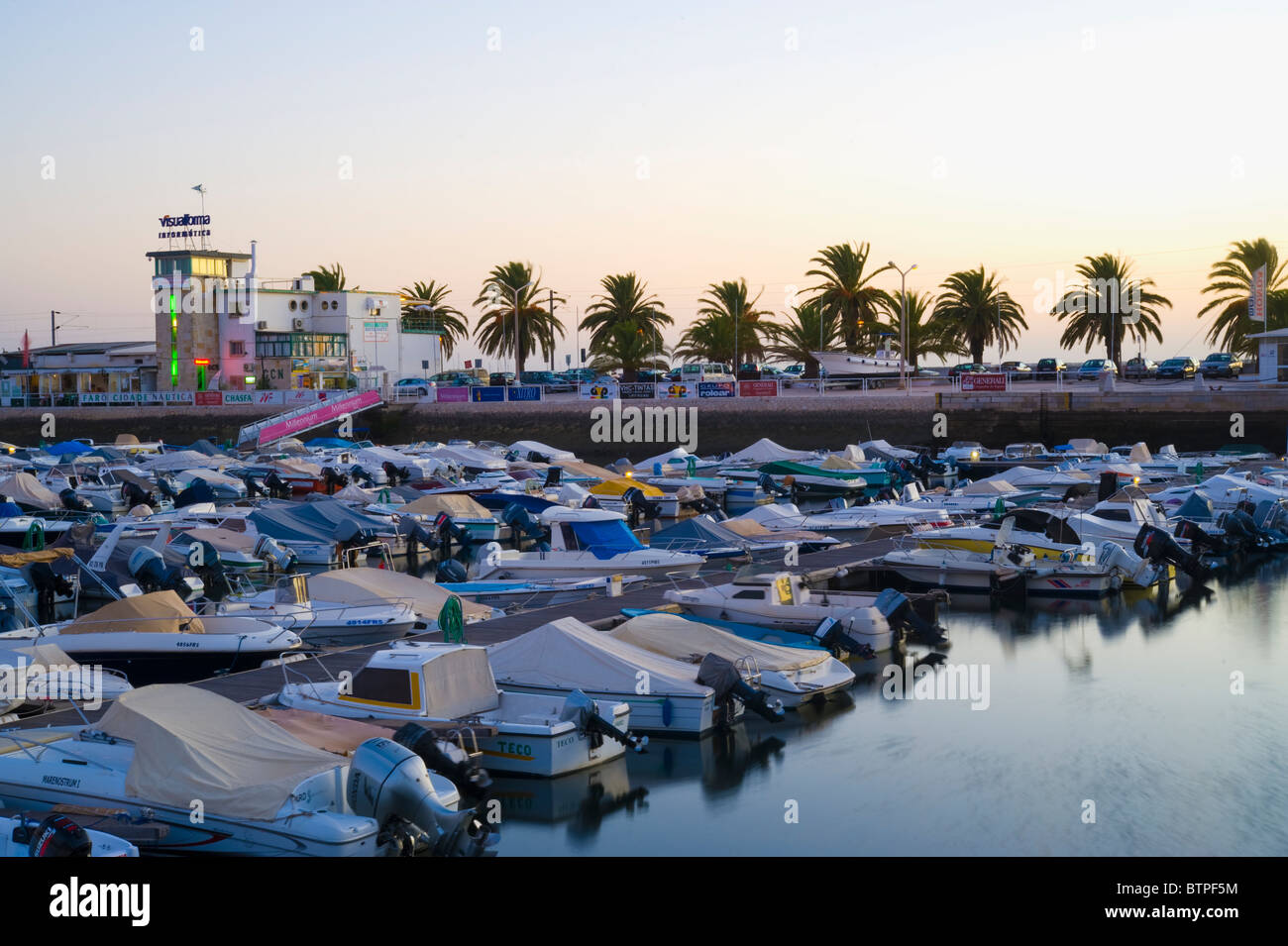 Harbour, at dusk, Faro, Algarve, Portugal Stock Photo - Alamy