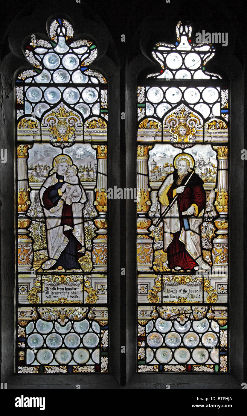 Stained glass window by C E Kempe and Co. depicting The Madonna and ...