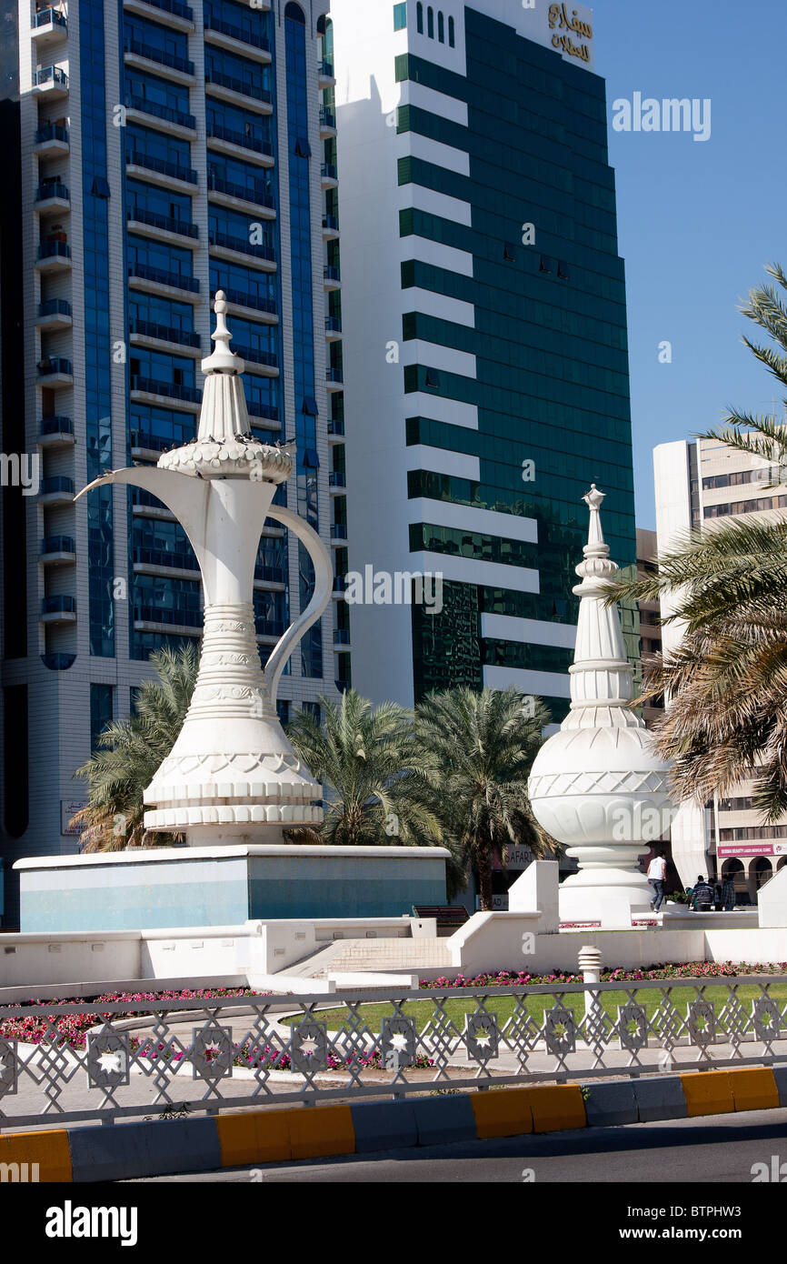 Street sculpture Sheikh Rashid Street, Abu Dhabi, United Arab Emirates ...