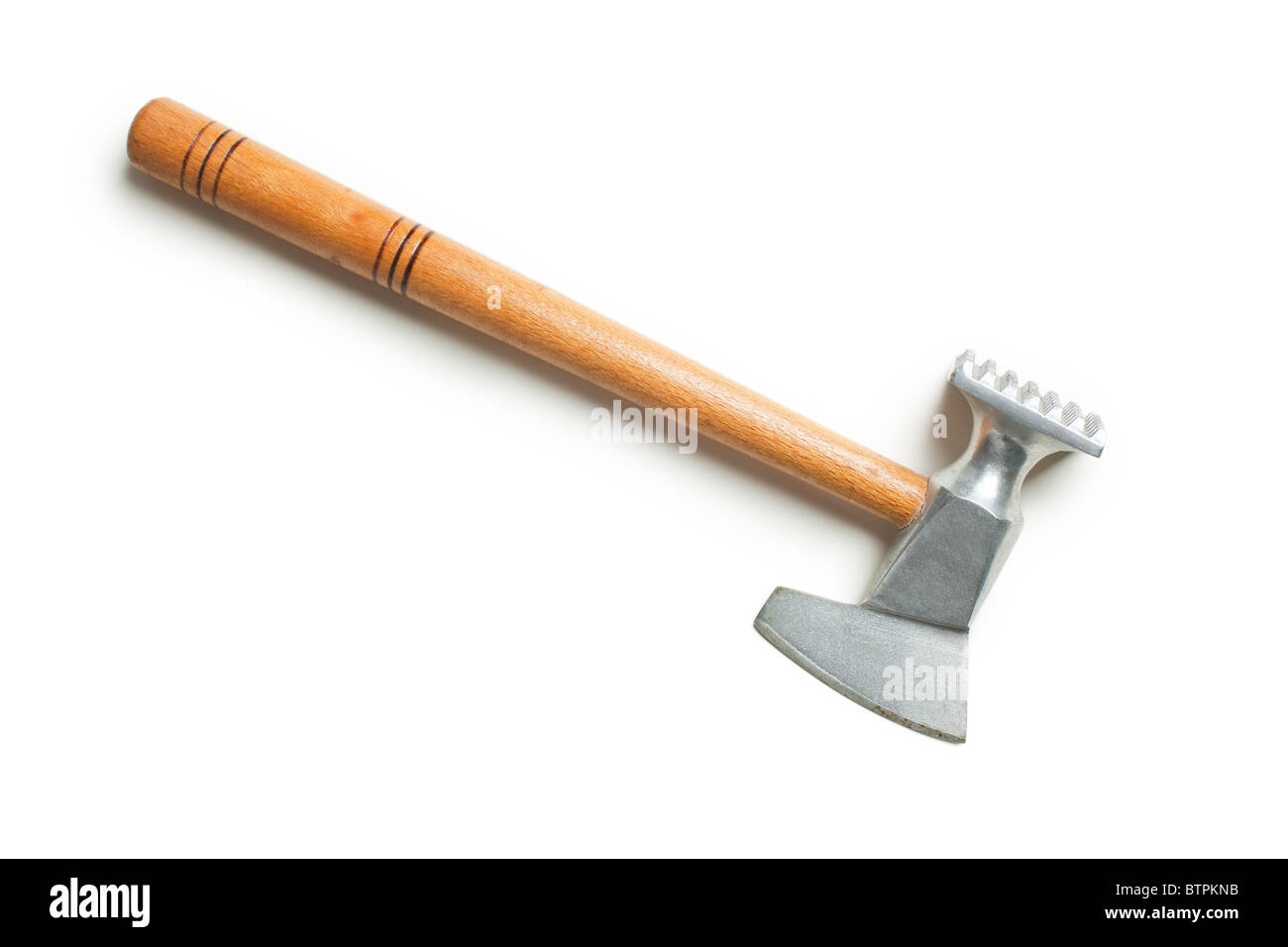meat mallet on white background Stock Photo - Alamy