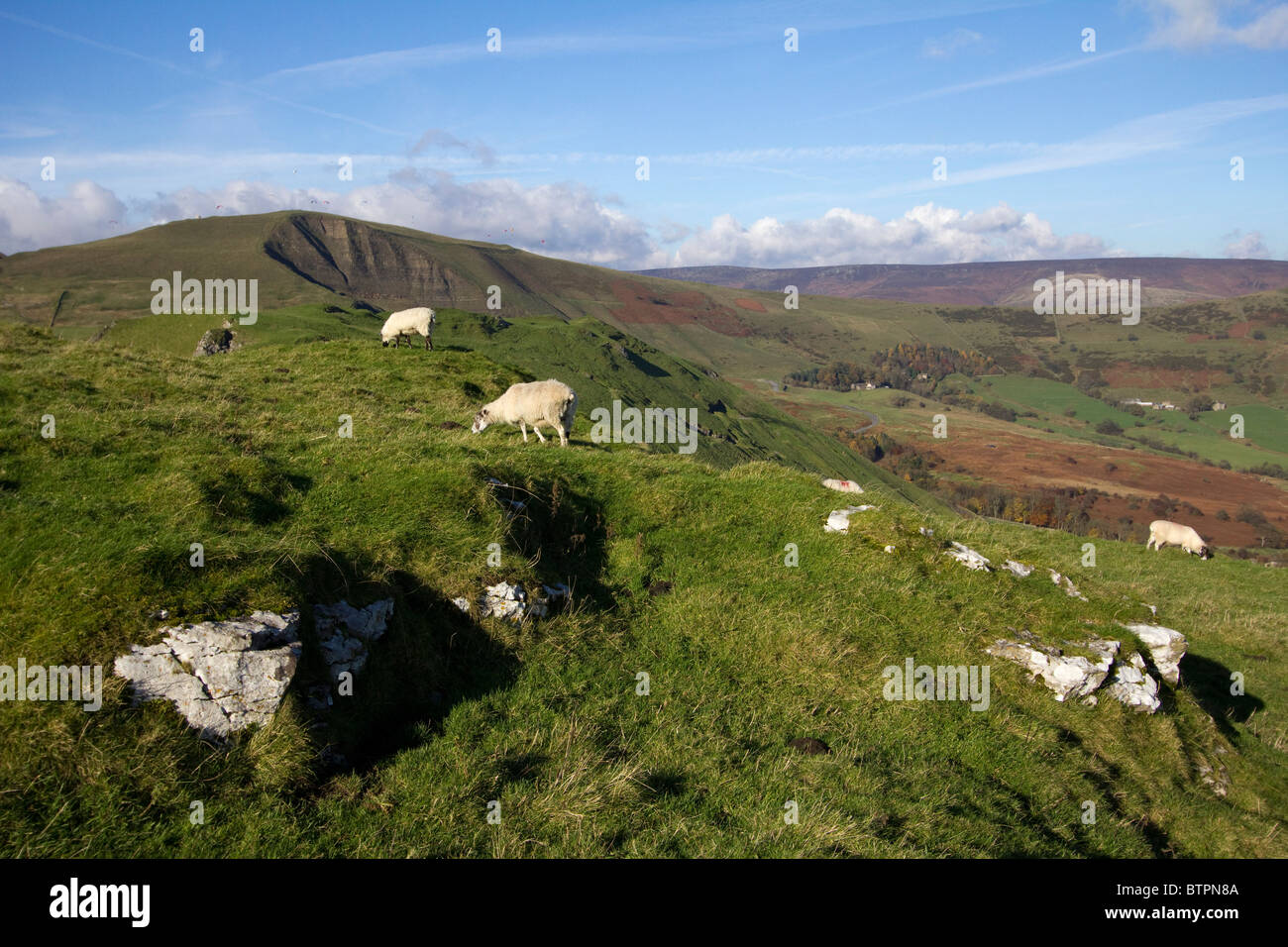castleton valley derbyshire peak district national park england Stock ...