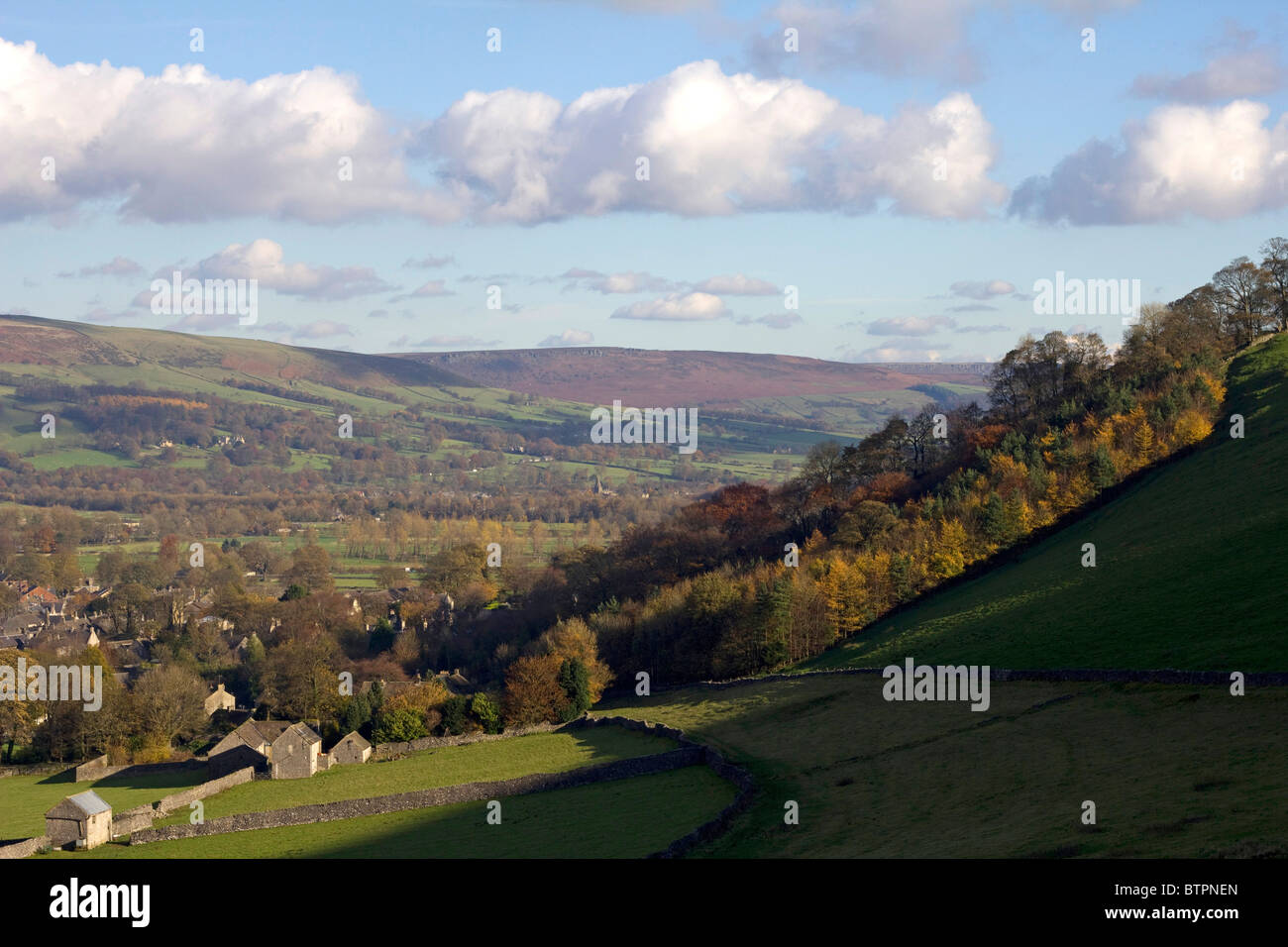 castleton valley derbyshire peak district national park england Stock ...