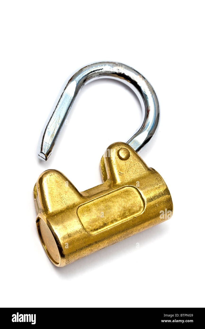 Padlock isolated on white background Stock Photo - Alamy