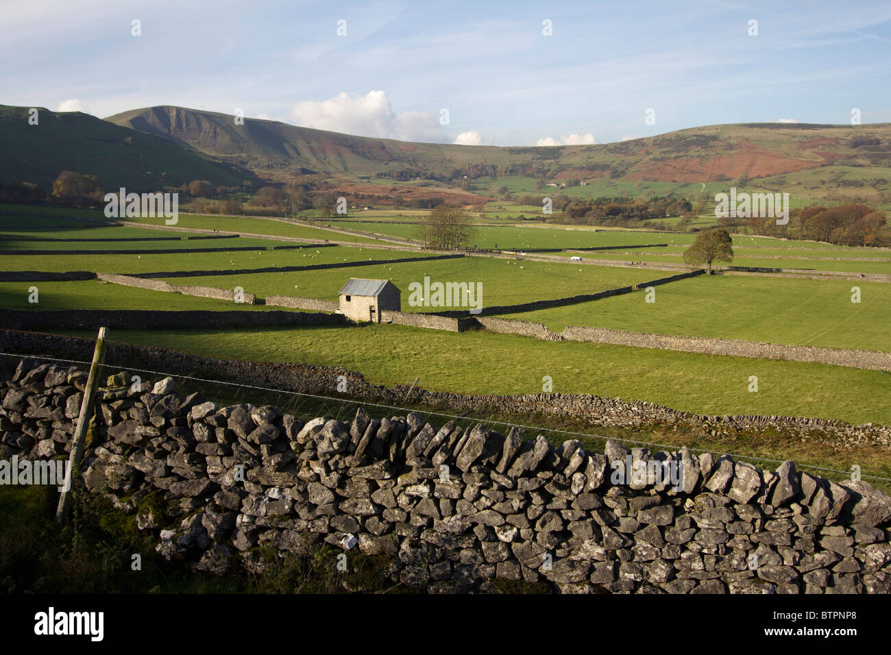 castleton valley derbyshire peak district national park england Stock ...