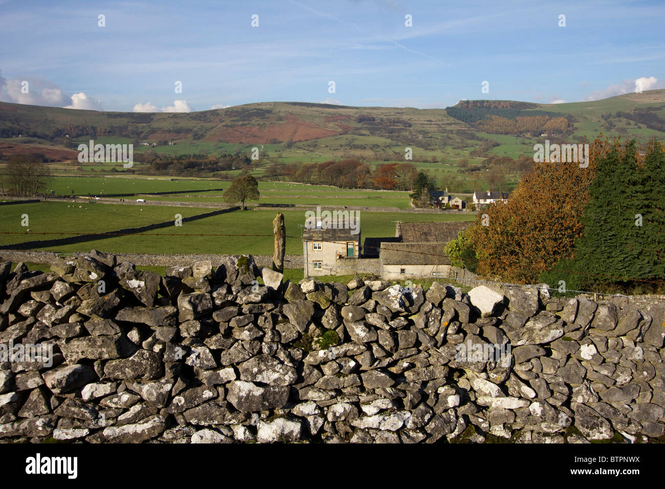 castleton valley derbyshire peak district national park england Stock ...