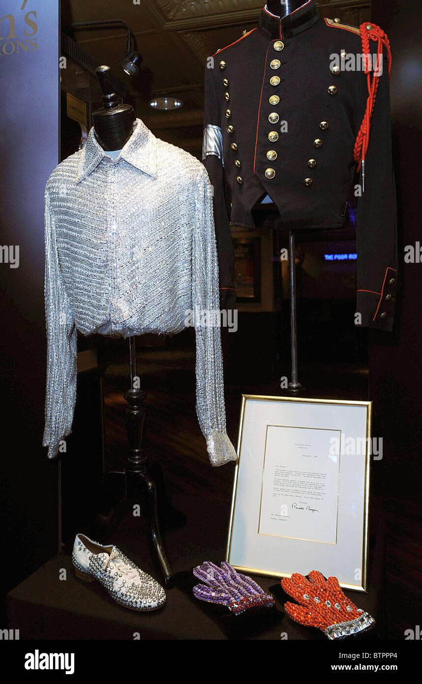 Display of Michael Jackson Memorabilia Stock Photo - Alamy