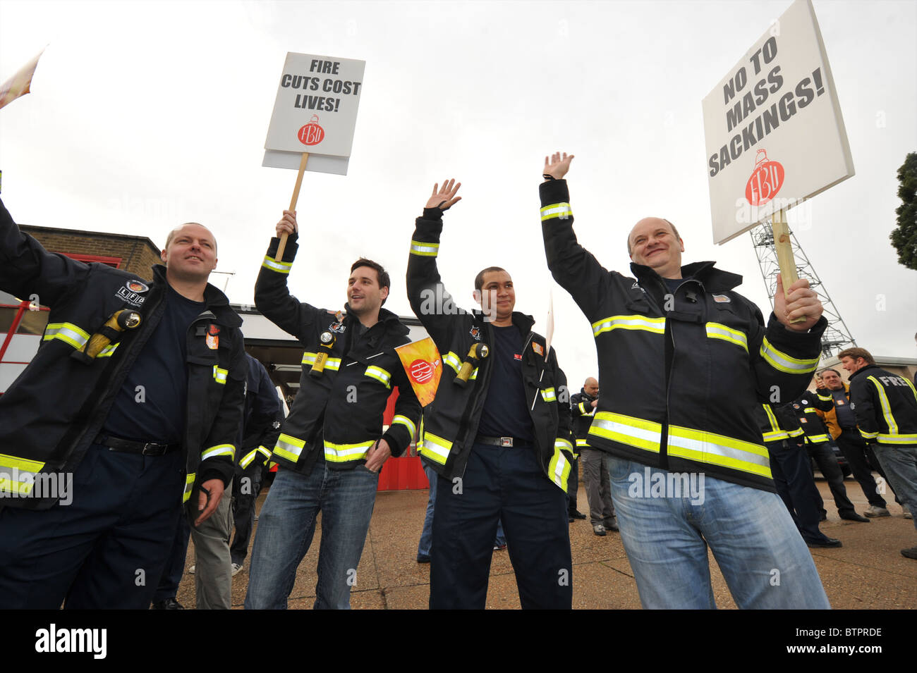 Fire fighter on strike Stock Photo - Alamy