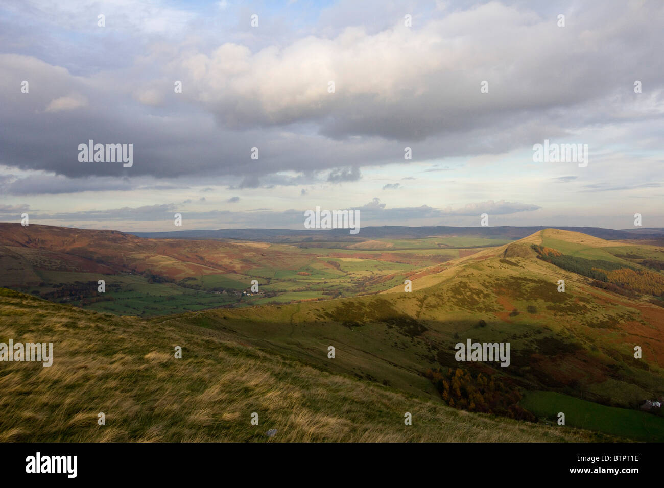 mam tor viewpoint vale of edale derbyshire peak district national park ...
