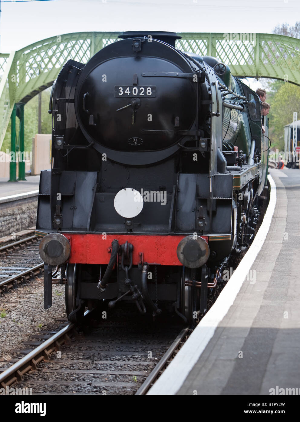 "Eddystone" steam locomotive working on the Swanage Railway.England ...