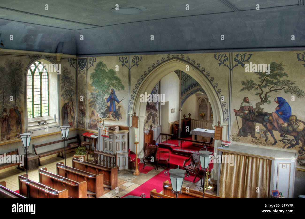 The interior of St Magaret's church, Denton, Northamptonshire, UK ...