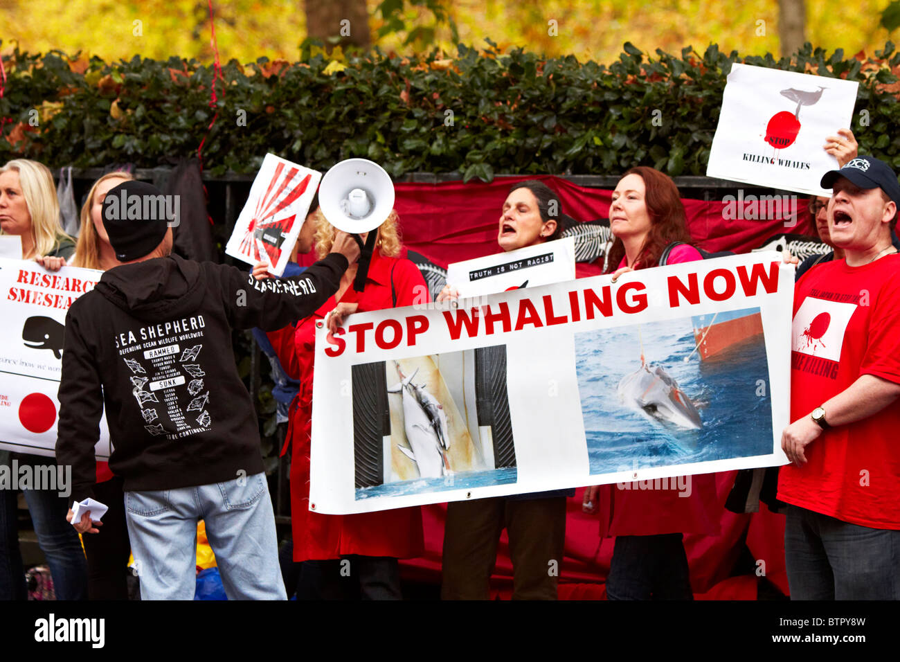 Save the whales protest hi-res stock photography and images - Alamy