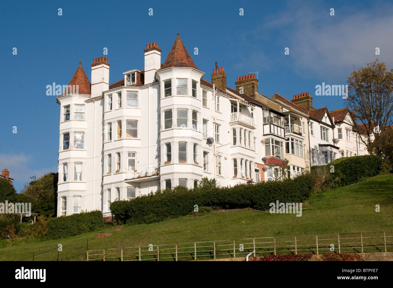 A grand building sits on top of the cliff in Southend-on-Sea. The rooms ...