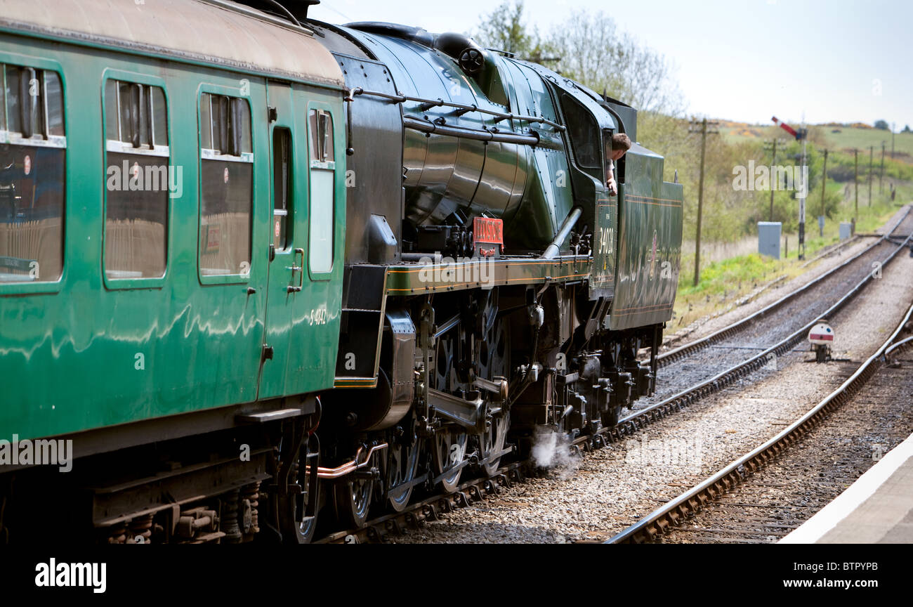 Steam train side view passenger hi-res stock photography and images - Alamy