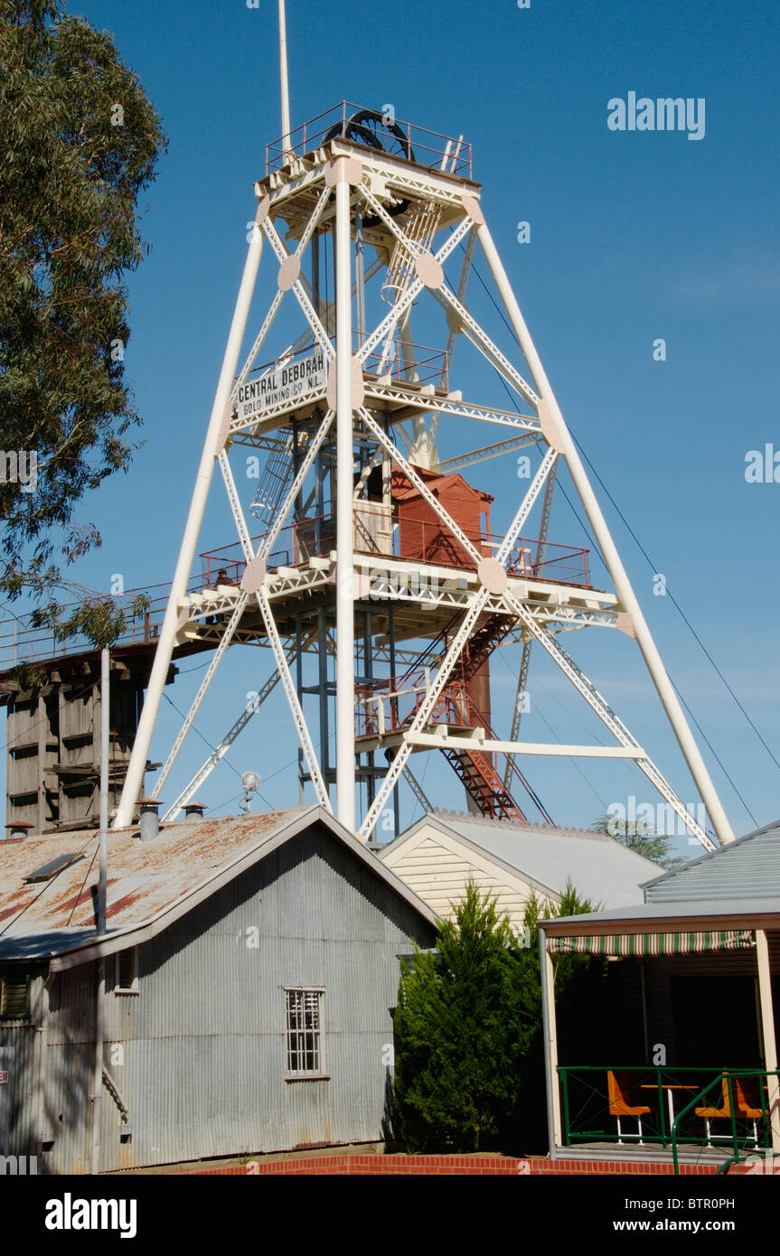 Australia, Central Victoria, Bendigo, Central Deborah, Tower at gold ...