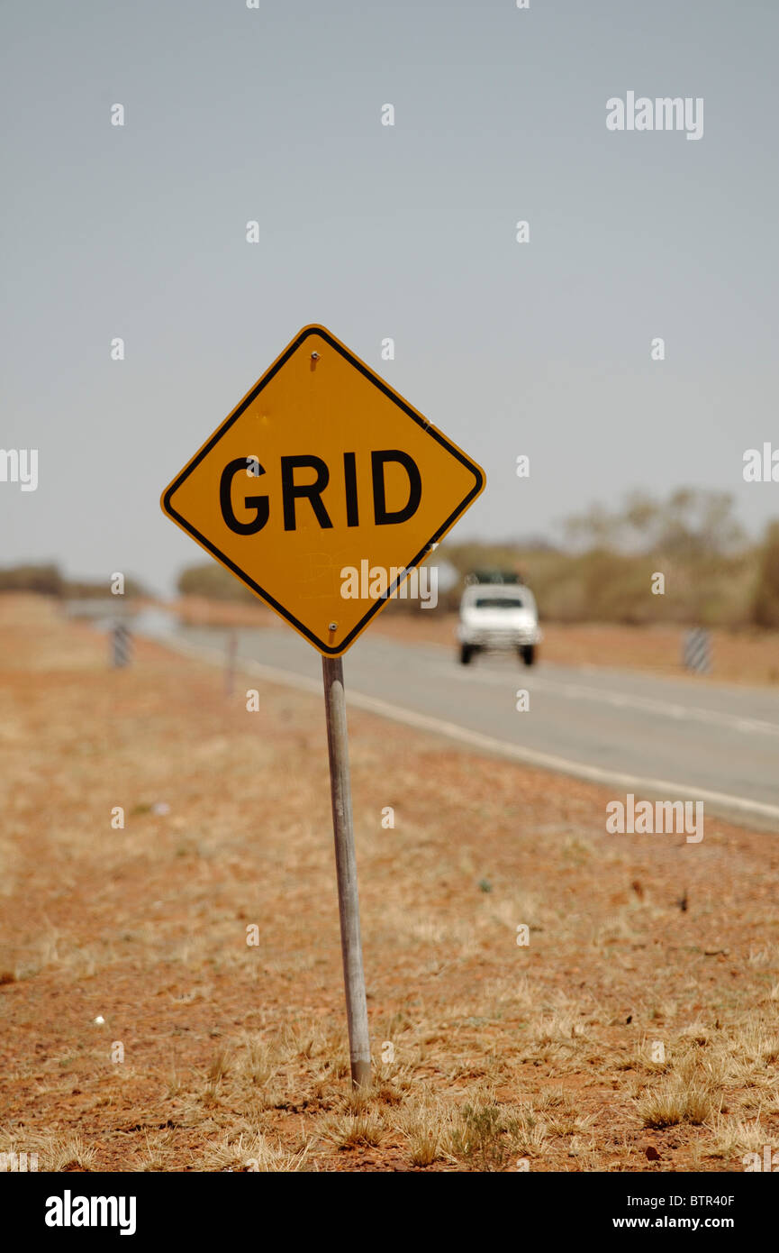 Road sign warning cattle grid hi-res stock photography and images - Alamy