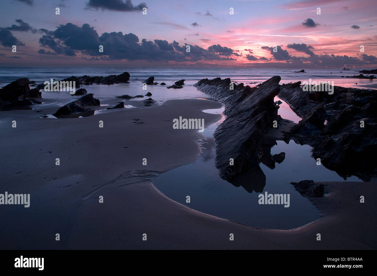 Beach landscape scene, gunwalloe in cornwall Stock Photo - Alamy
