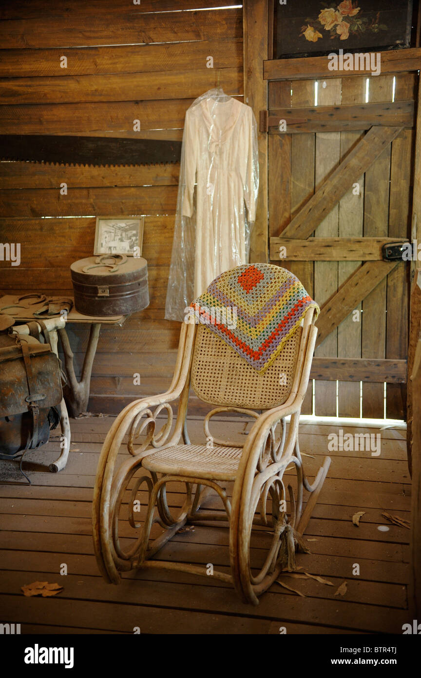 Australia, Elsey National Park, The replica of Elsey Homestead, Chair ...