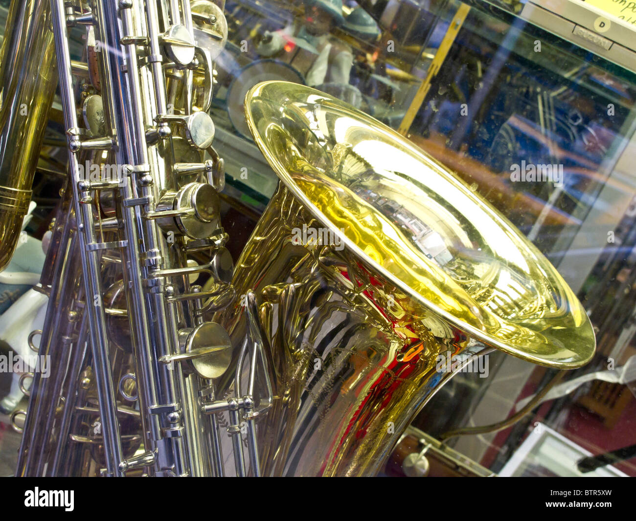 Music Shop Window, NYC Stock Photo - Alamy
